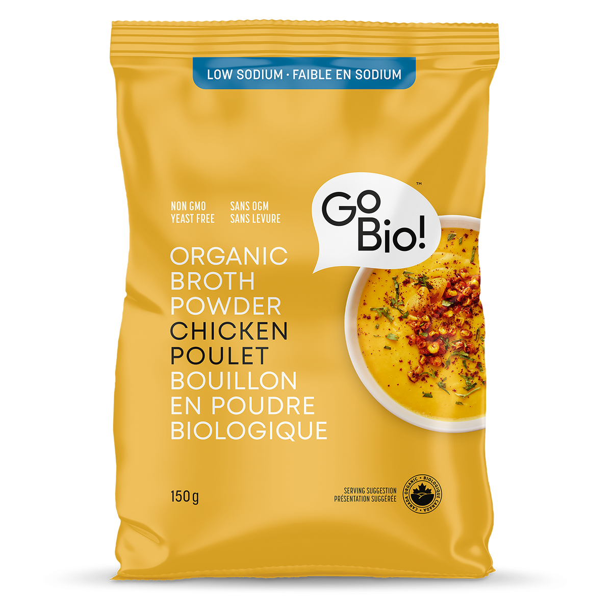 Low-Sodium Organic Chicken Broth Powder - GoBio! Organics